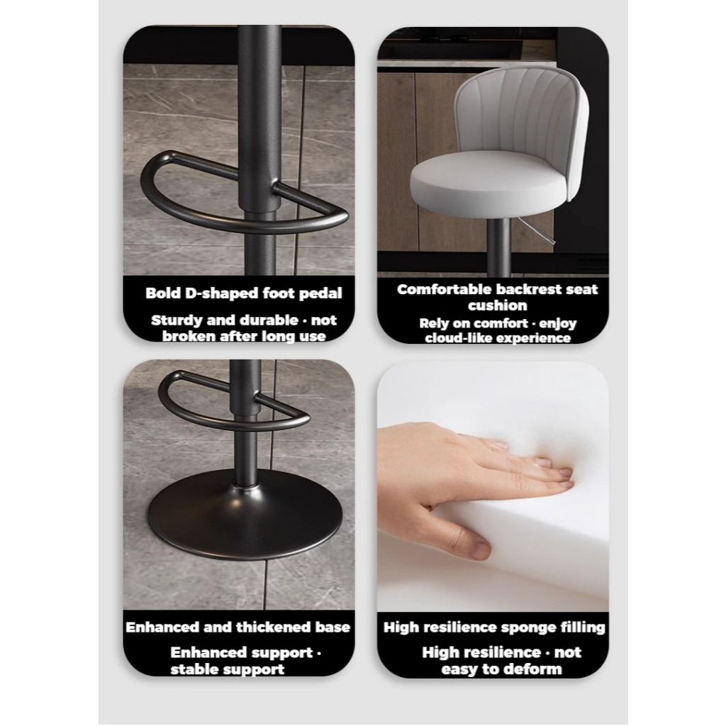 High chair bar stool bar chair high-end bar chair air lift adjustable ...