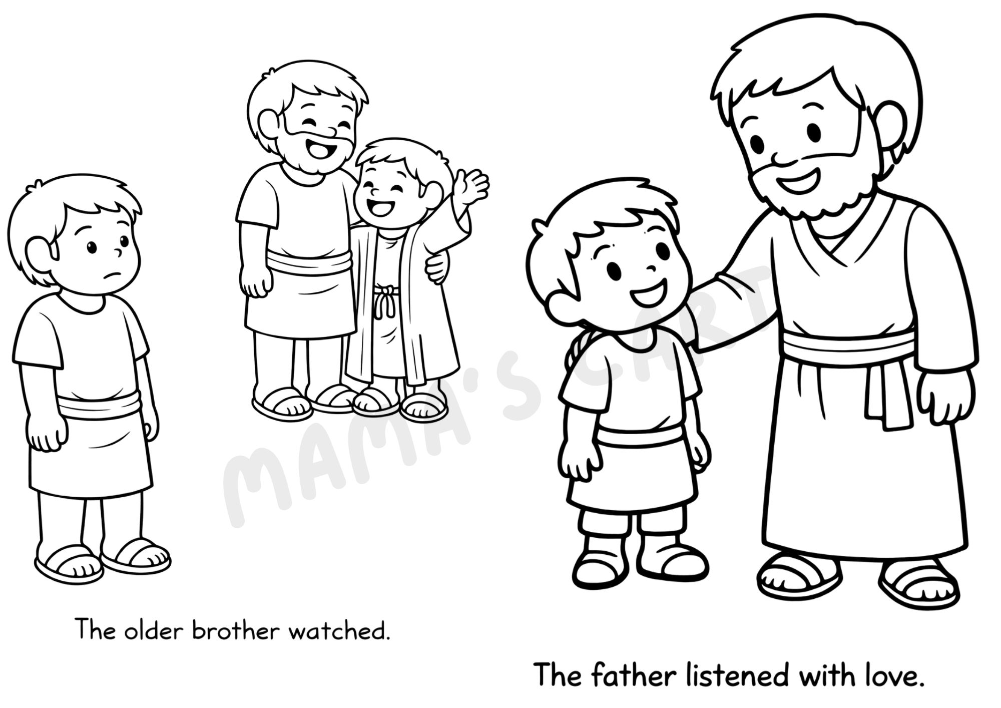 The Prodigal Son Coloring Bible Coloring Book for Kids with FREE ...