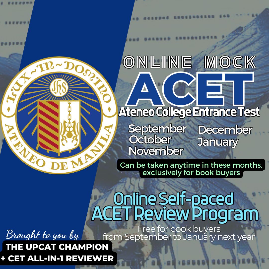 UPCAT, PUPCET, USTET, DCAT, ACET, PLMAT & CET Reviewer - Complete All ...
