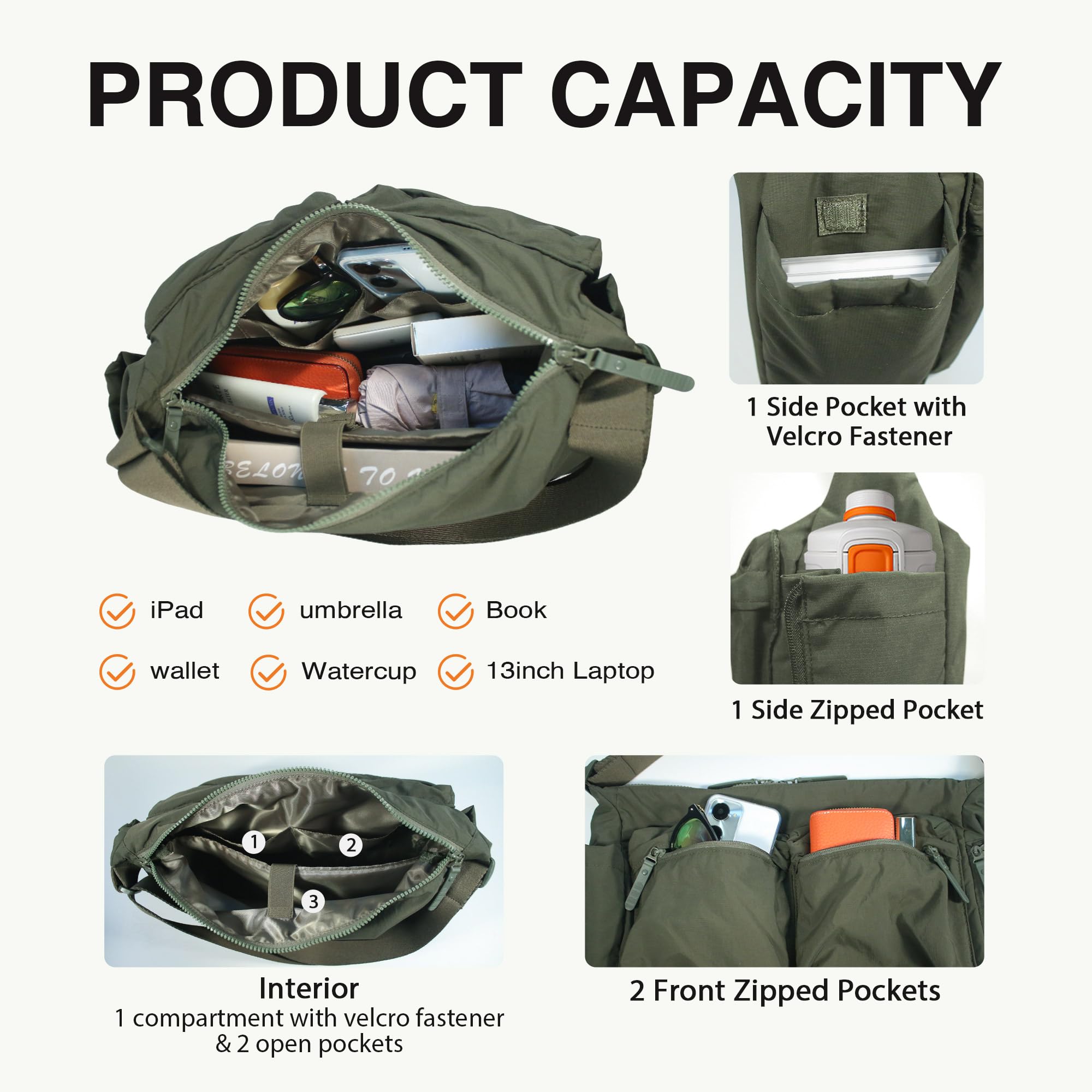 ARCANO Waterproof Sling Bag for Man & Woman Multi-Function Adjustable ...