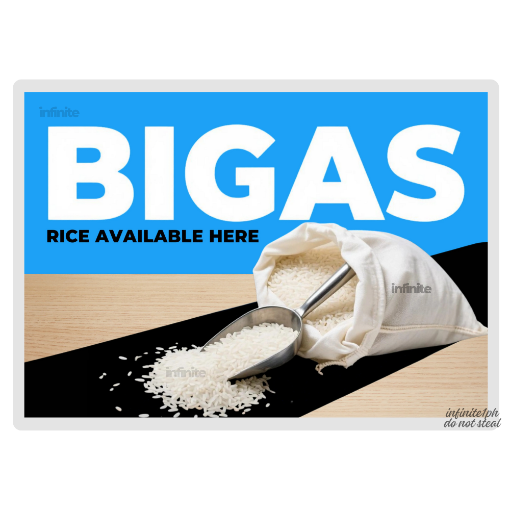 Bigas / Rice Available Here - Laminated Sign Signage A4/A5 Size ...