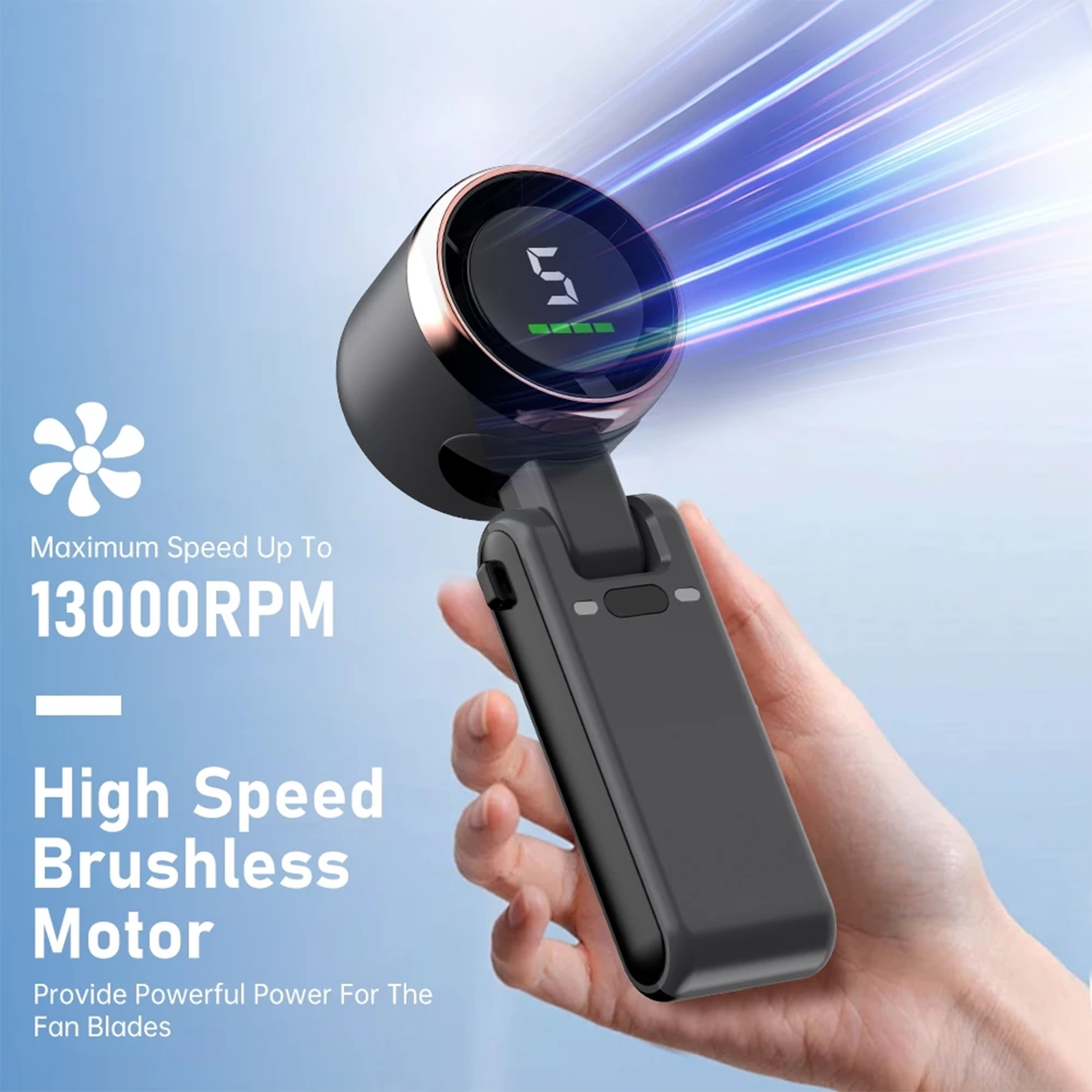 ⚡24H Delivery⚡ N68 Mini fan Rechargable Portable Turbo Fan 0-100 Level ...