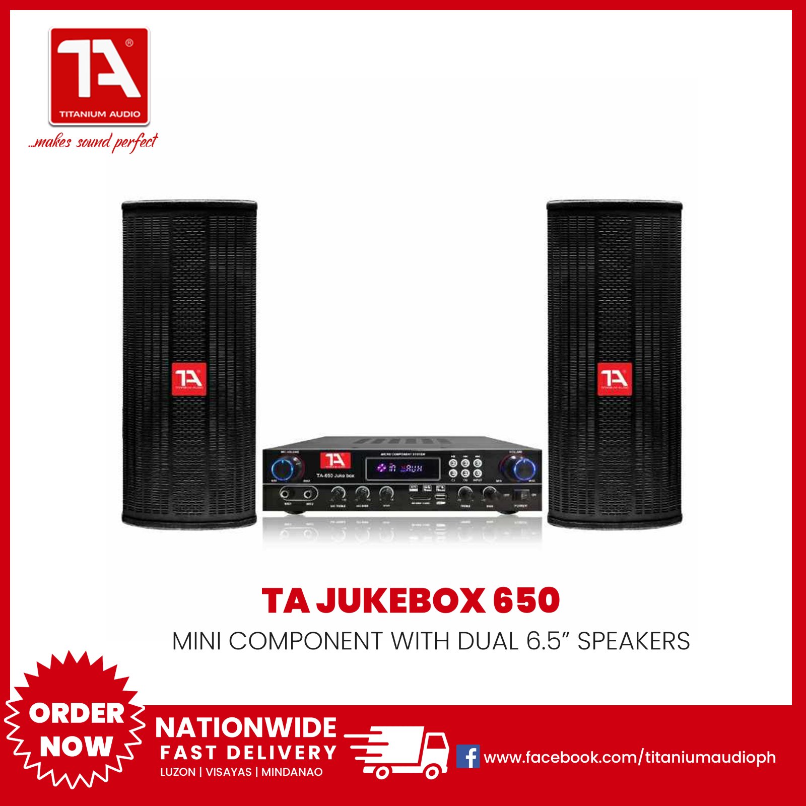 Titanium Audio 650 Jukebox / Mini Component System / 500Wx2 / TA 650 ...