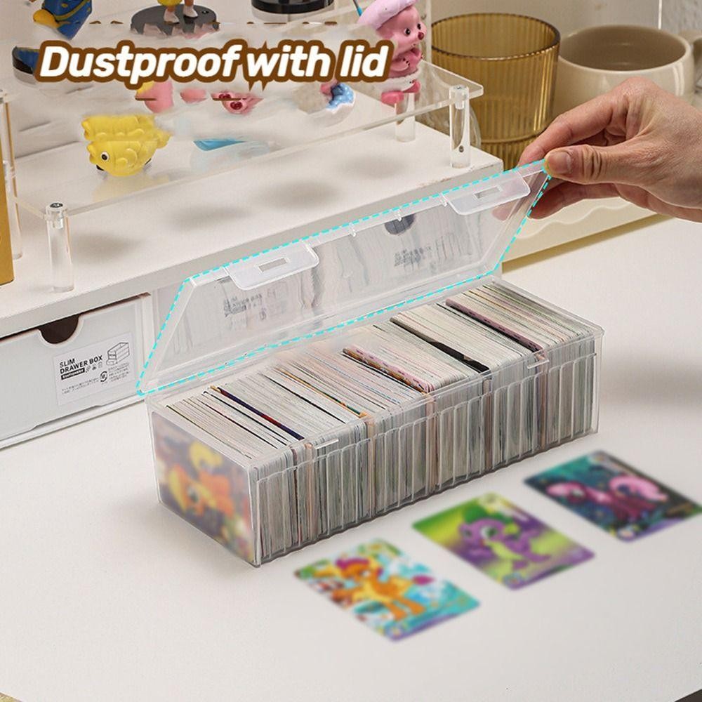 Transparent Plastic Box Playing Card Case Organizer Deck Box Card ...