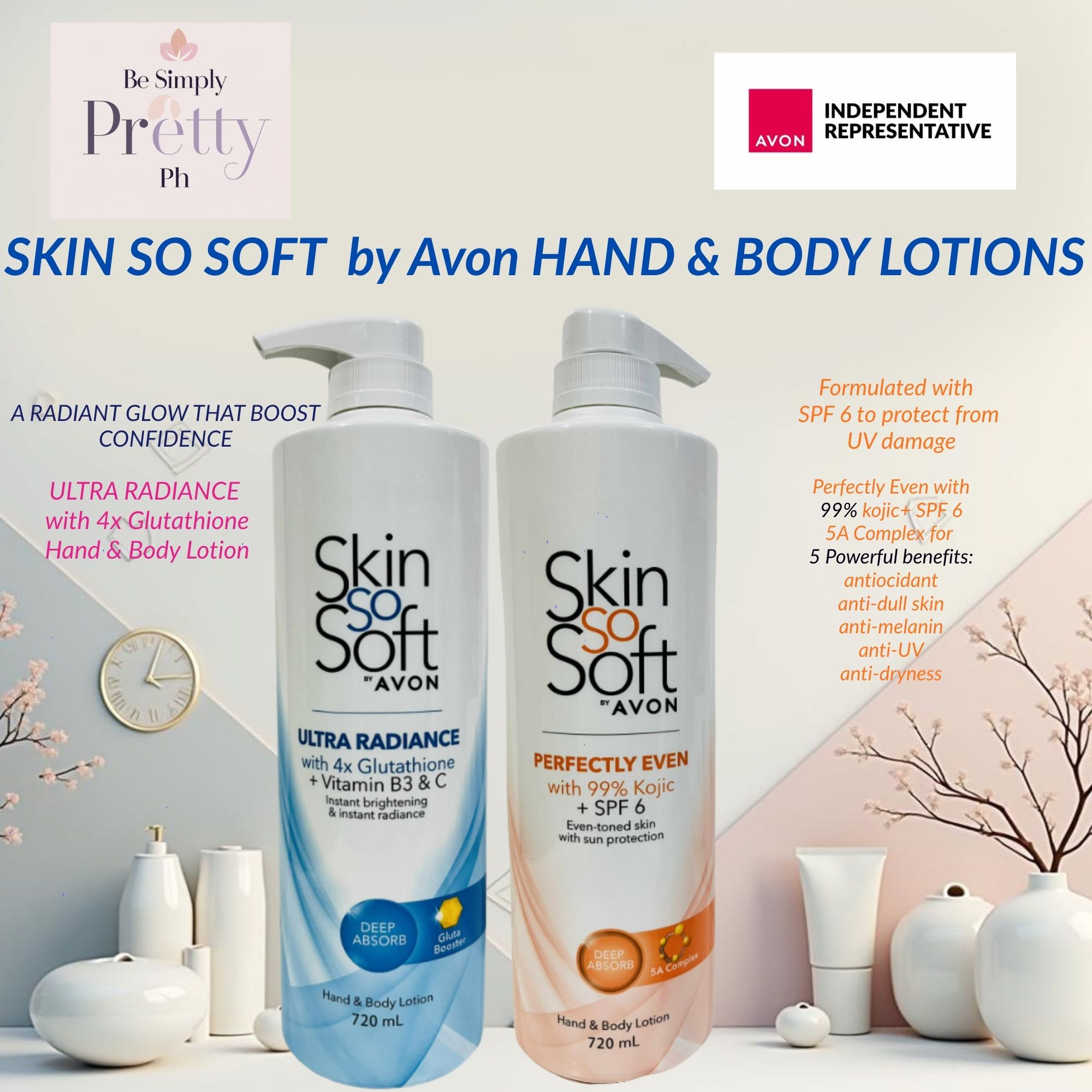 AVON SSS ULTRA GLUTATHIONE WHITENING / SSS PERFECTLY EVEN KOJIC HAND ...