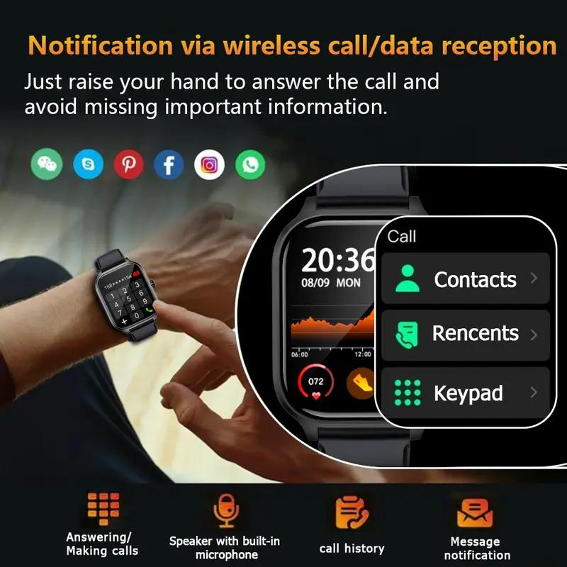 H9 Smart watch Men Women Sports Watch 2.01 inch /Dial Game Bluetooth ...