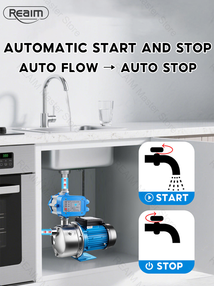 REAIM Jetmatic Water Pump in Stainless Steel Booster Pump Water ...