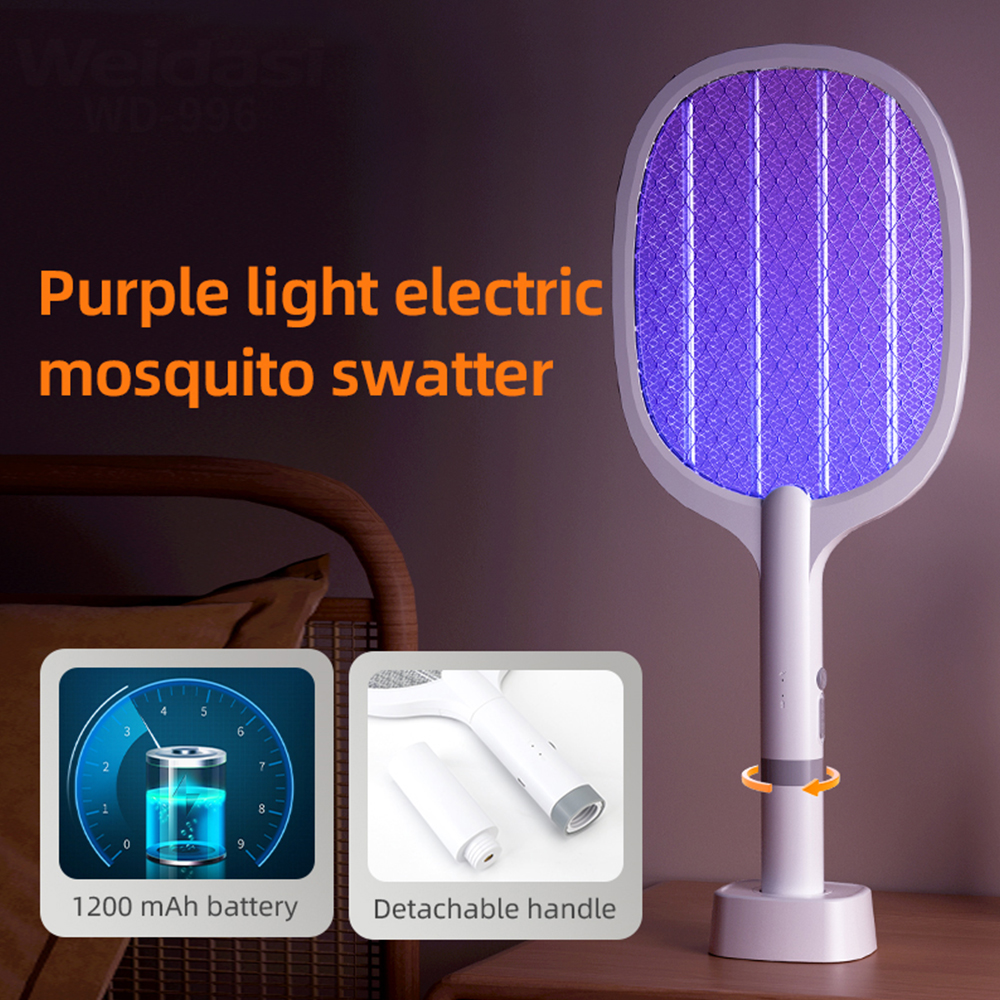 2 in 1 Mosquito Killer Racket UV Light Electric Fly Swatter Lamok ...