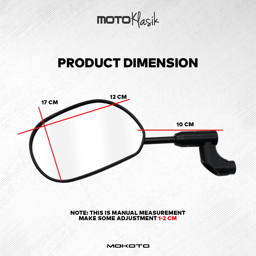 MOKOTO UNIVERSAL OBLONG CLASSIC OR LEAF STYLE SIDE MIRROR MECHANISM ...