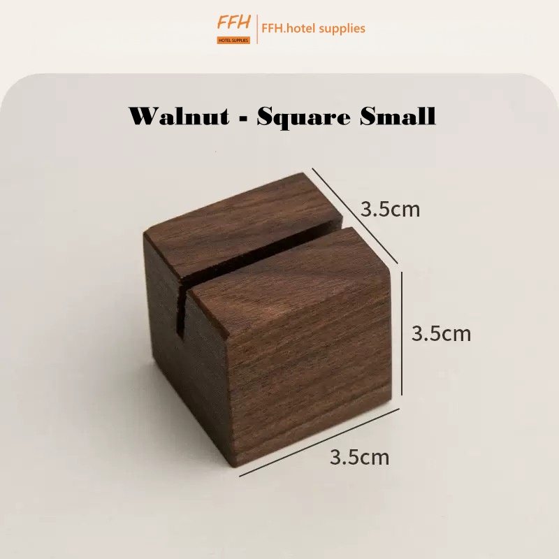 Black Walnut Solid Wood Label Base Small Card Business Card Holder ...