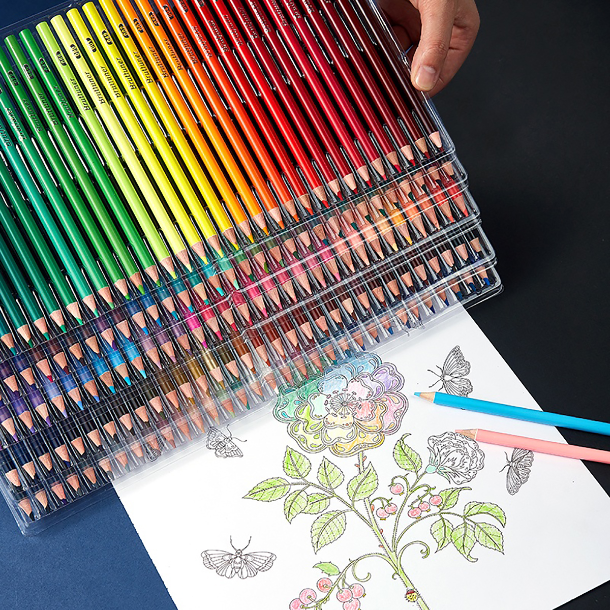 Brutfuner 48/72/120/160/180 Professional Oil Color Pencil Soft Wood ...