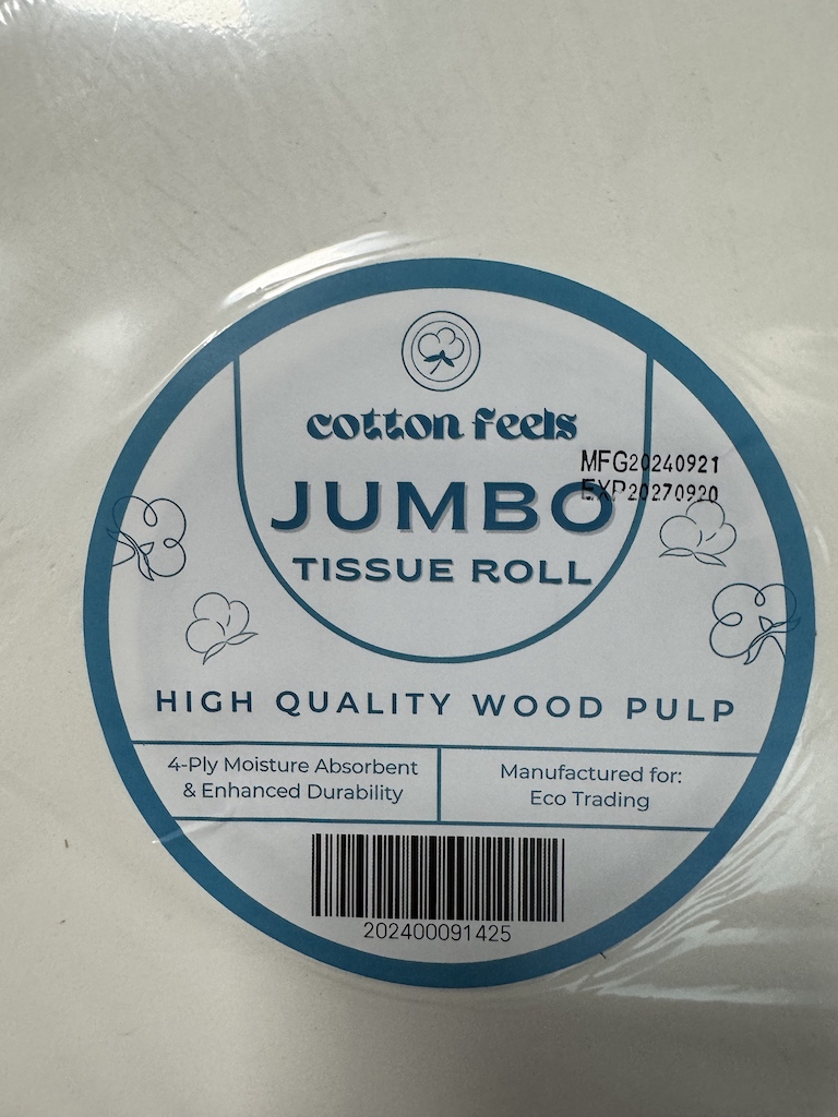 3/12rolls 4ply JUMBO ROLLS 200Meters Bathroom Tissue Roll 4 Ply VIRGIN ...