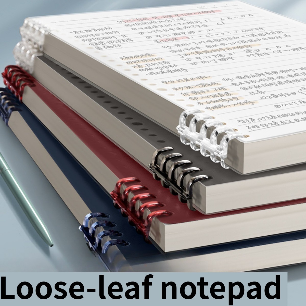 Loose Leaf Notebook Binder Notepad Detachable Spiral Refillable ...