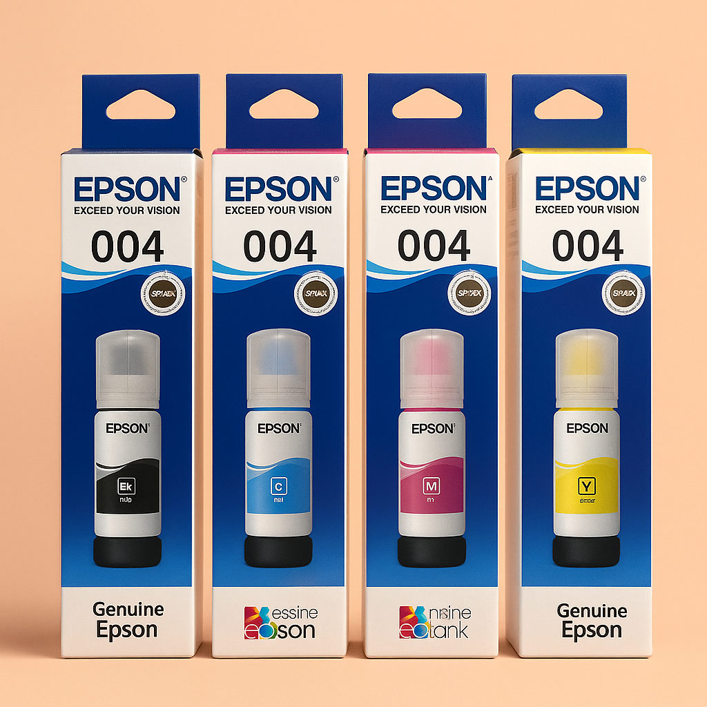 Epson ink 004 Black Cyan Yellow Magenta Epson printers L3169 and L3250 ...
