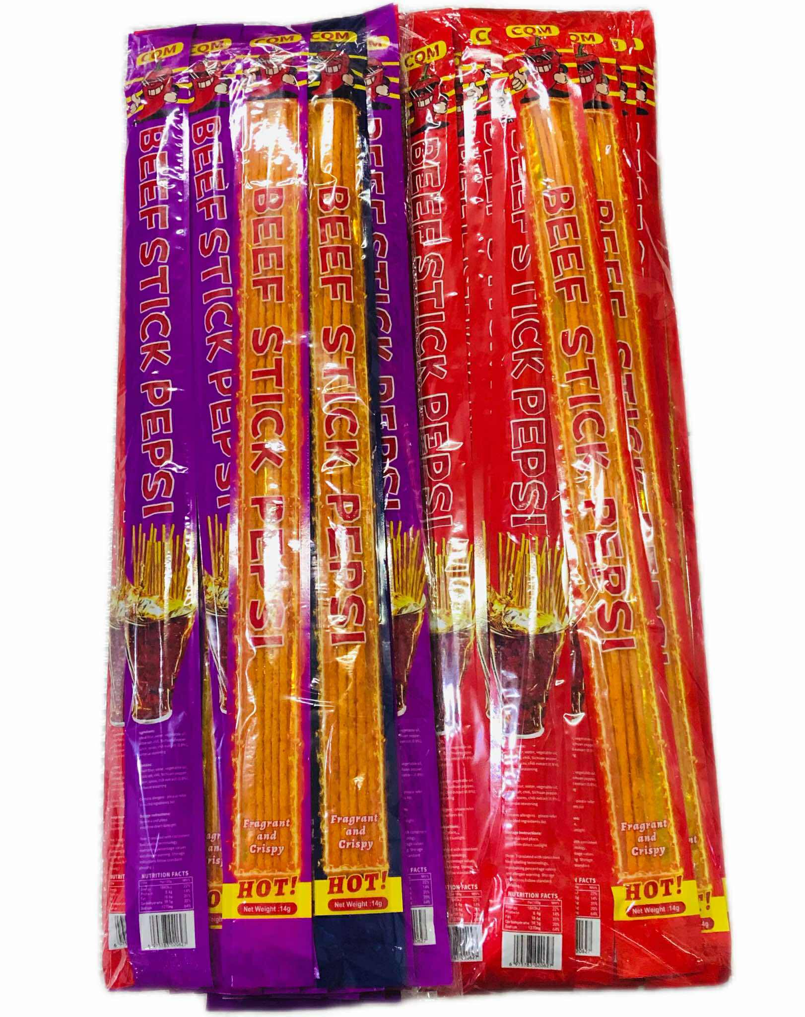 30PCS/1PACK CQM BEEF STICK PEPSI Fragrant And Crispy Hot Spicy | Shopee ...