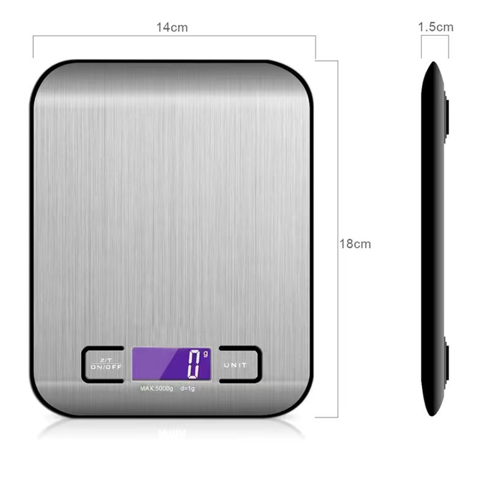 INSMART Kitchen Scale Digital Scale With 6 Measurement Units Food Scale ...