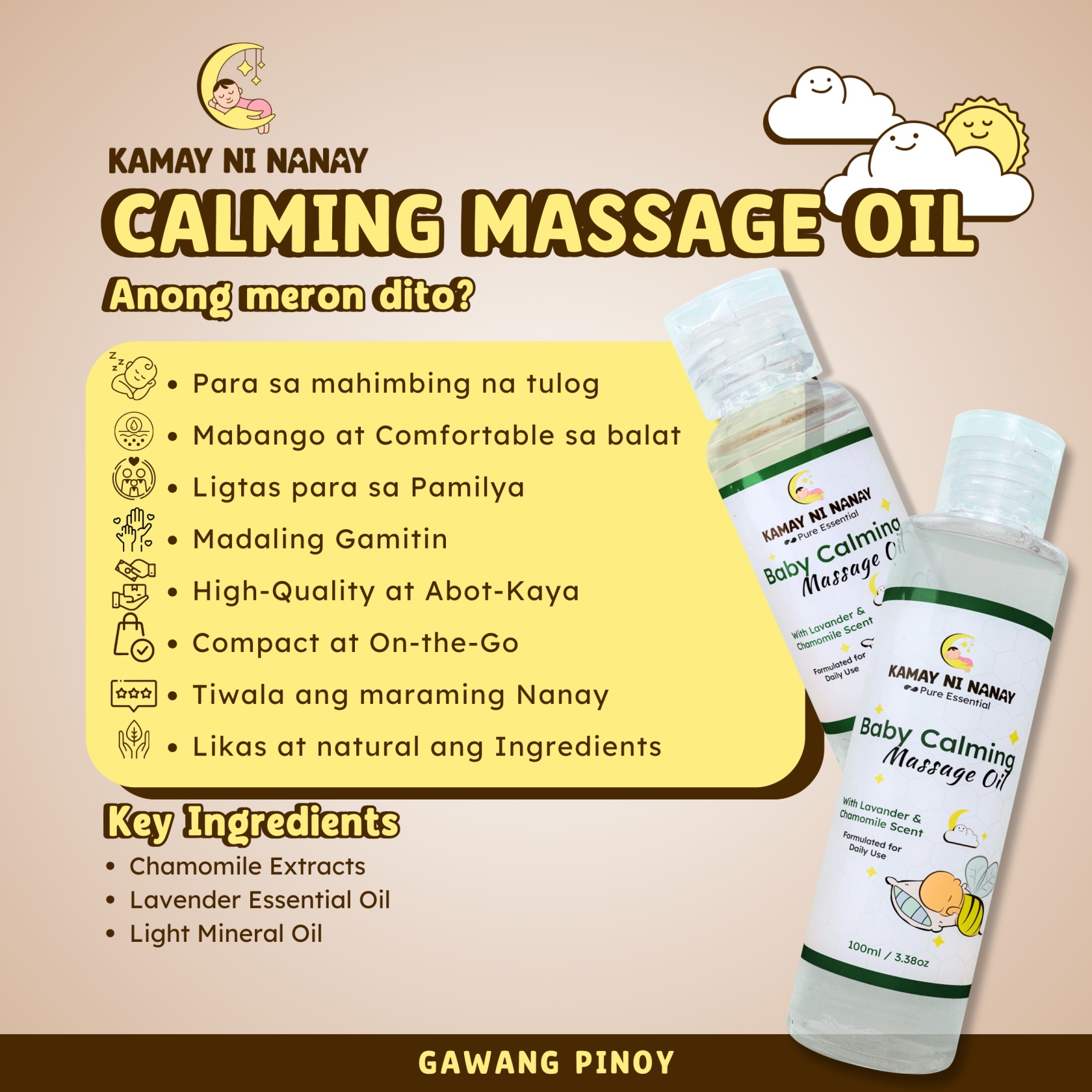 Kamay Ni Nanay Baby Balm & Calming Oil for Babies Organic Soothing ...
