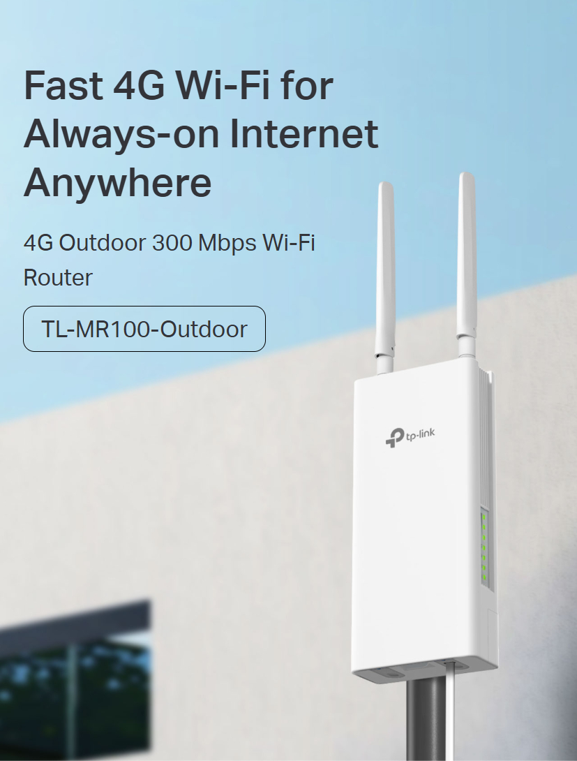 TP-Link TL-MR100-Outdoor 4G 300 Mbps Wi-Fi Outdoor Router | Shopee ...