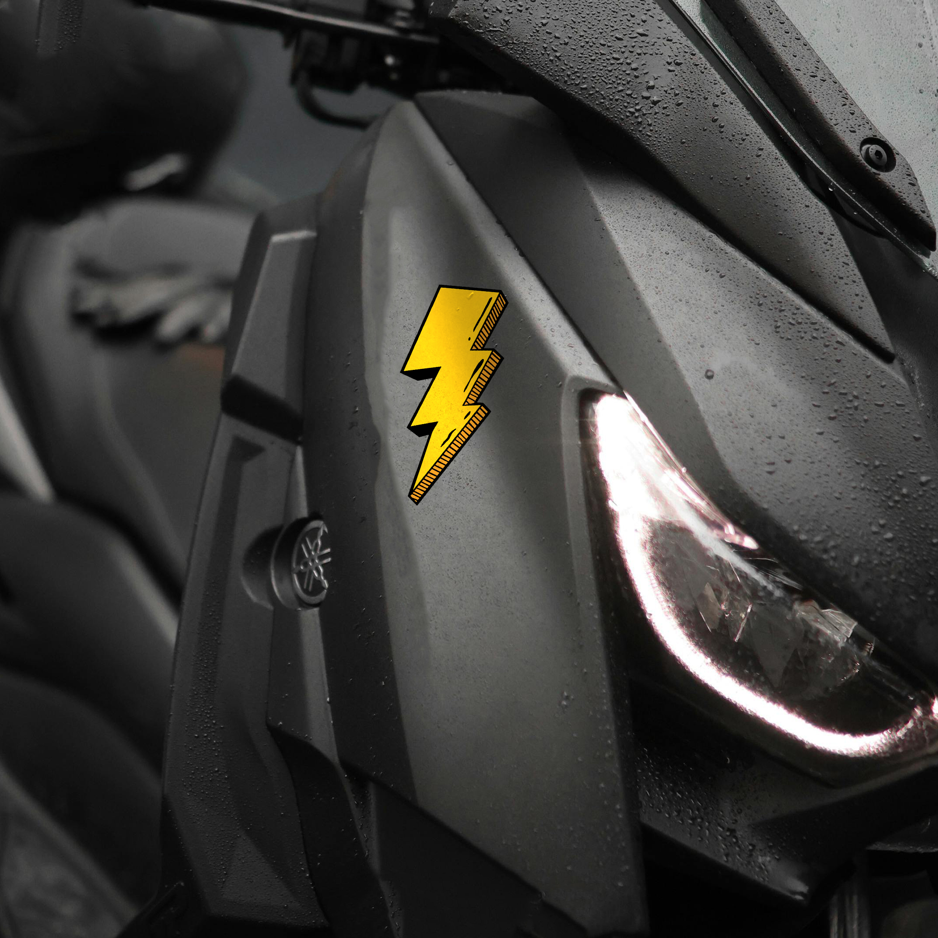 Lightning Thunder Sticker for Motorcycle Waterproof Stickers Decal ...