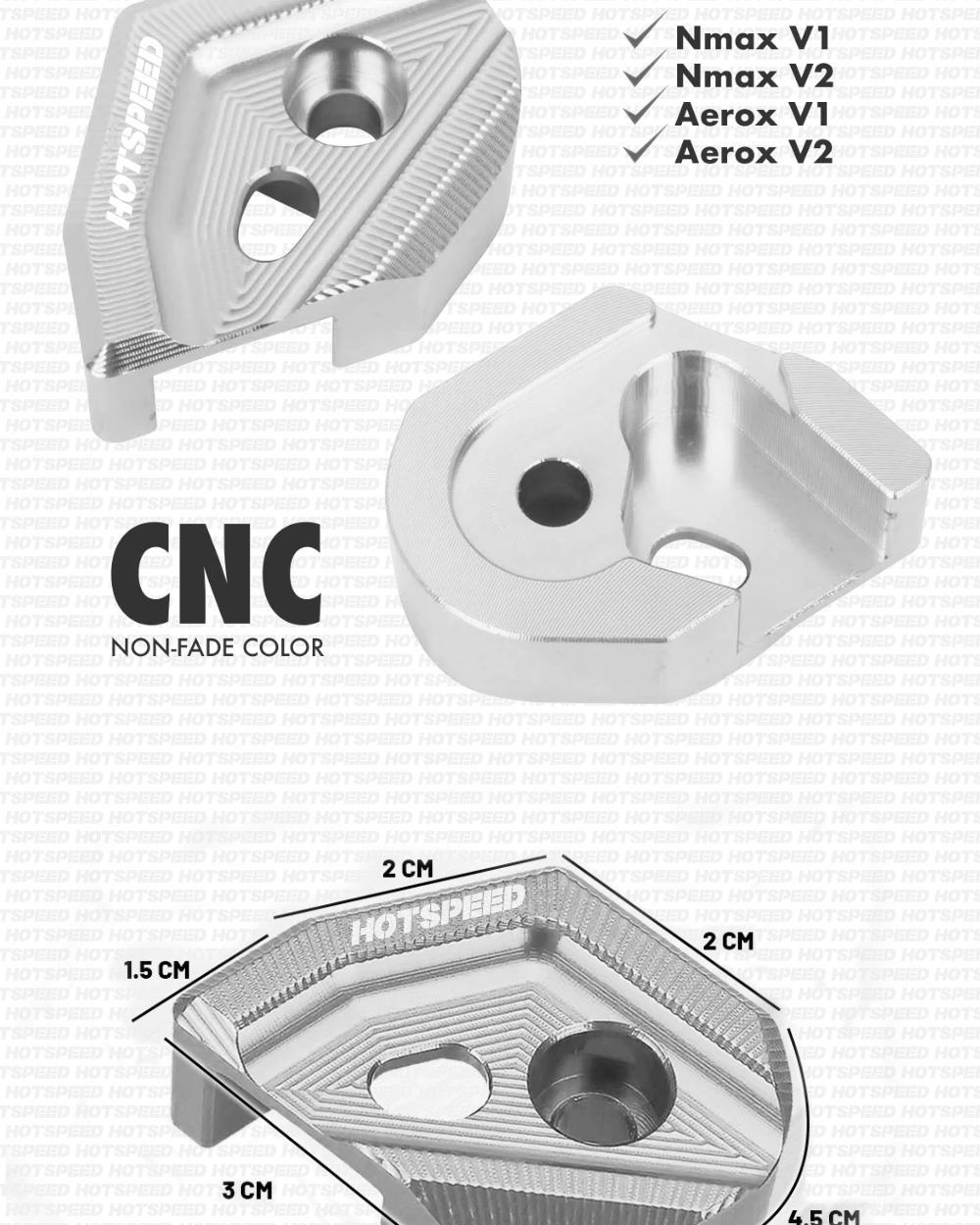 HOTSPEED CNC ABS Sensor Cover For Motorcycle Nmax Aerox V1 V2 Front ...