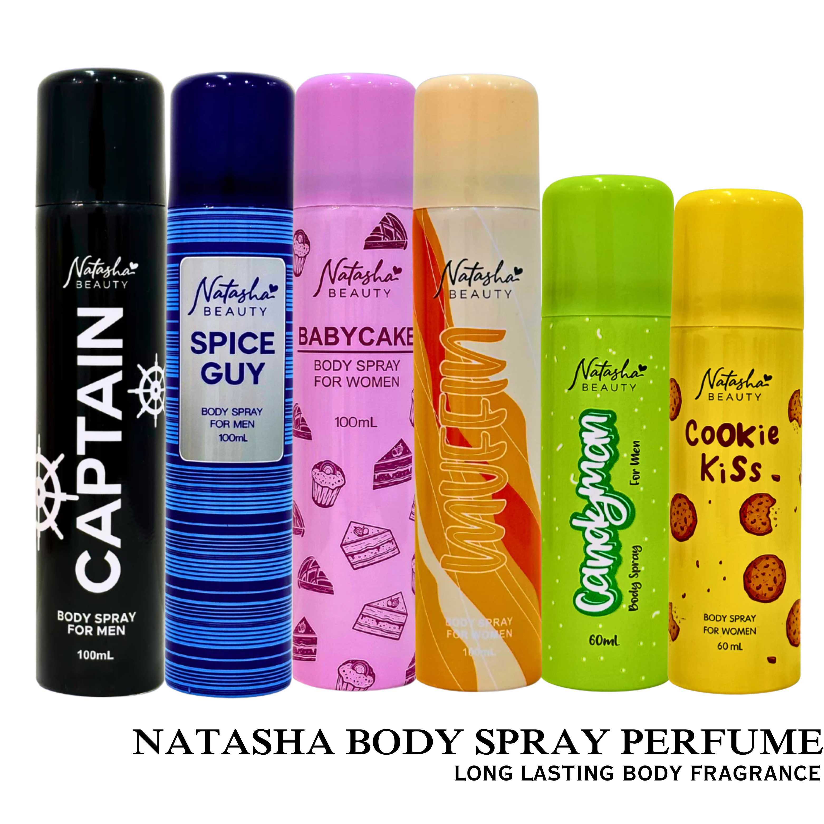 Natasha Body Spray Captain Baby Cake Cookie Kiss Spice Guy Candy and Muffin Long Lasting Perfume ...