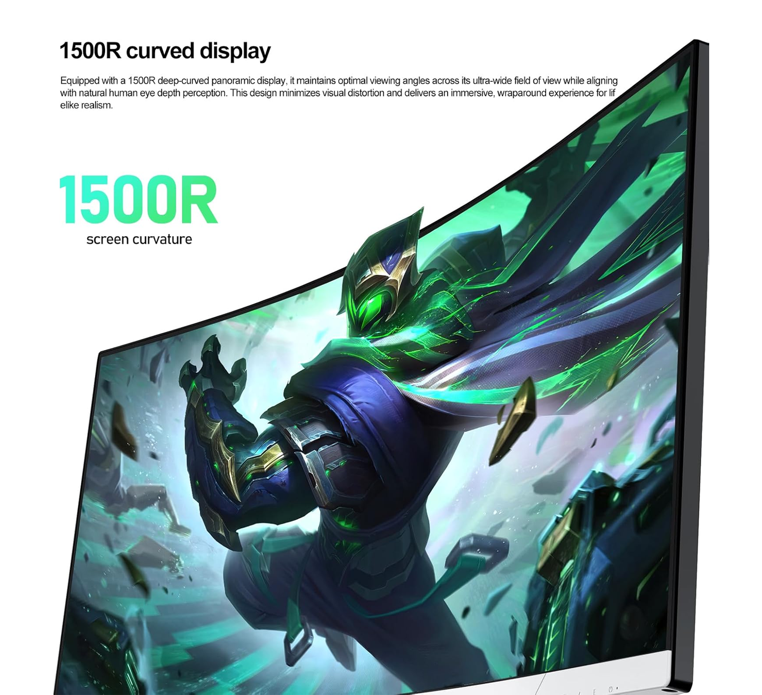 Nvision 34" Ultrawide Curved Monitor WQHD 3440x1440P 1ms 165Hz 1500R 21 ...