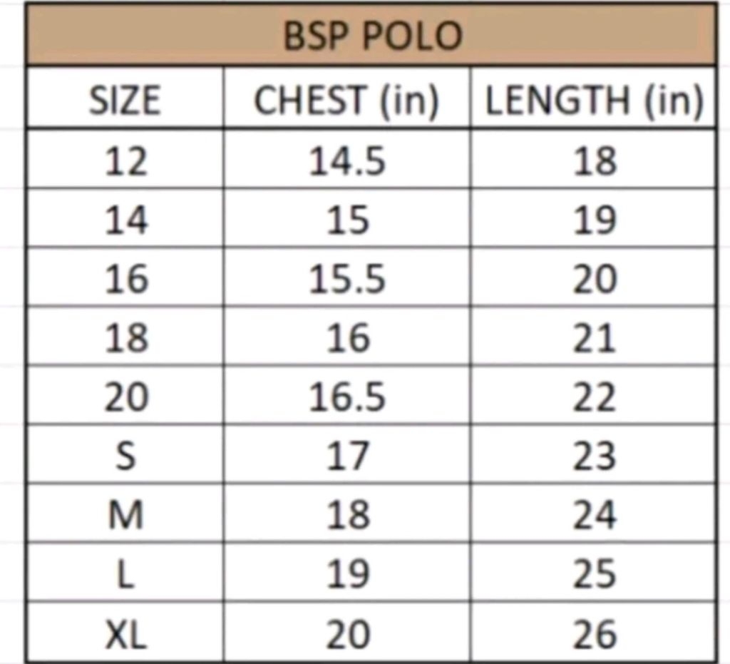 BSP POLO TYPE A COTTON REPELLANT IN FABRIC SCOUTING UNIFORM | Shopee ...