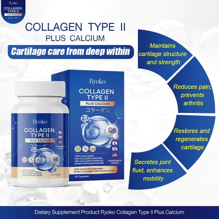 Ryoko Collagen Type II Supplement Bone Strength, Joint Flexibility ...