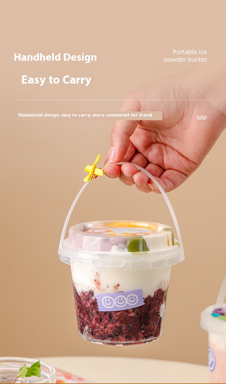 500-2000ML Multipurpose Clear Plastic Bucket Transparent With Seal ...