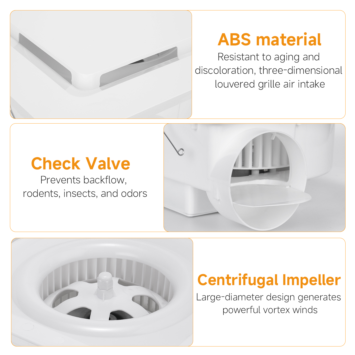 MEEVIDA Exhaust Fan Mute Strong Wind Room Ventilation Fan ...