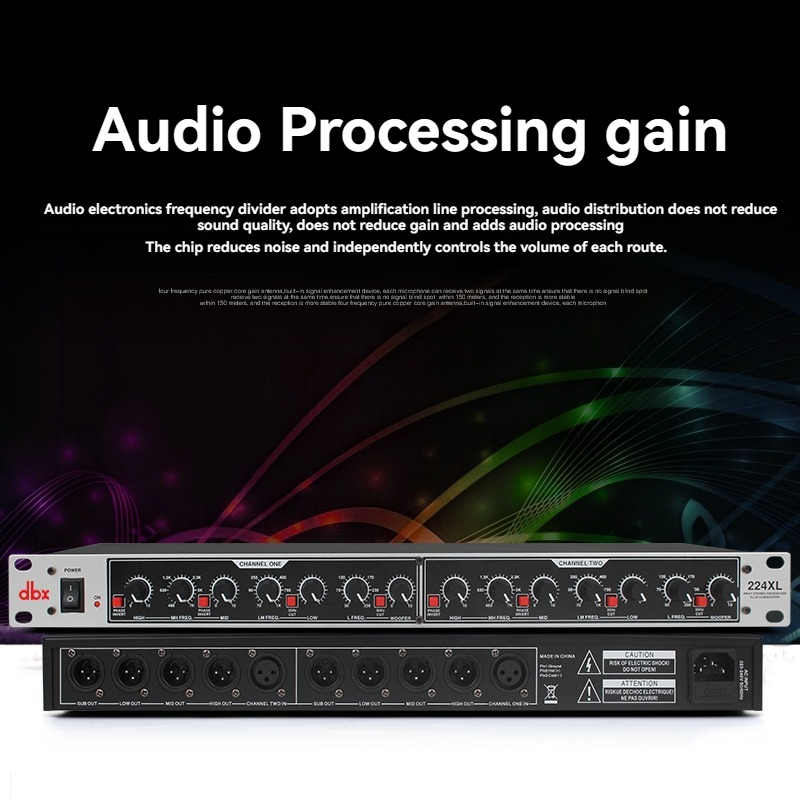 DBX 224XL Professional 4-way electronic crossover (white)Ultra low bass ...