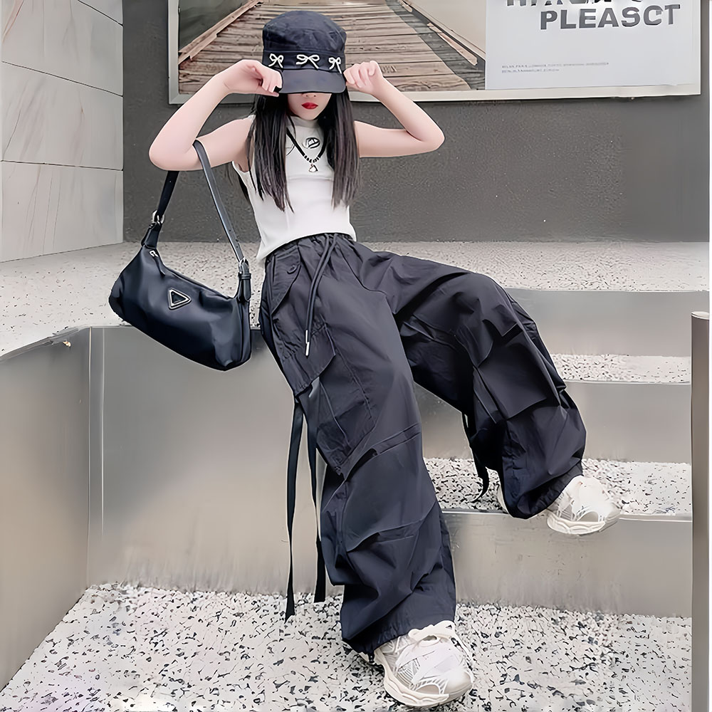 Mikyolike Korean Pants For Girls Fashion Cargo Pants Sports Children's ...