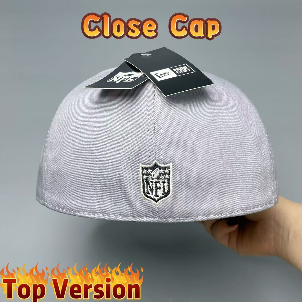 REALFIRE Raiders Not Adjustable 57cm Size 7 1/8 Baseball Close Cap Top ...