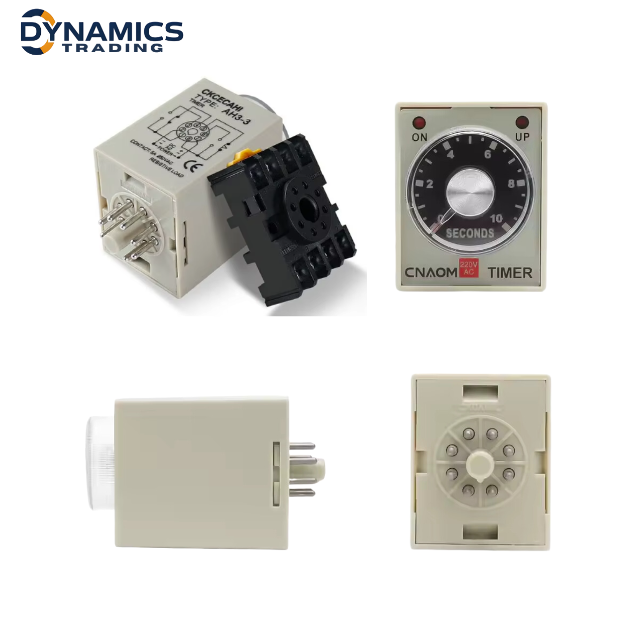 Adjustable Time Relay AH3-3 with Base 60 Seconds | 250VAC 5A Delay ...
