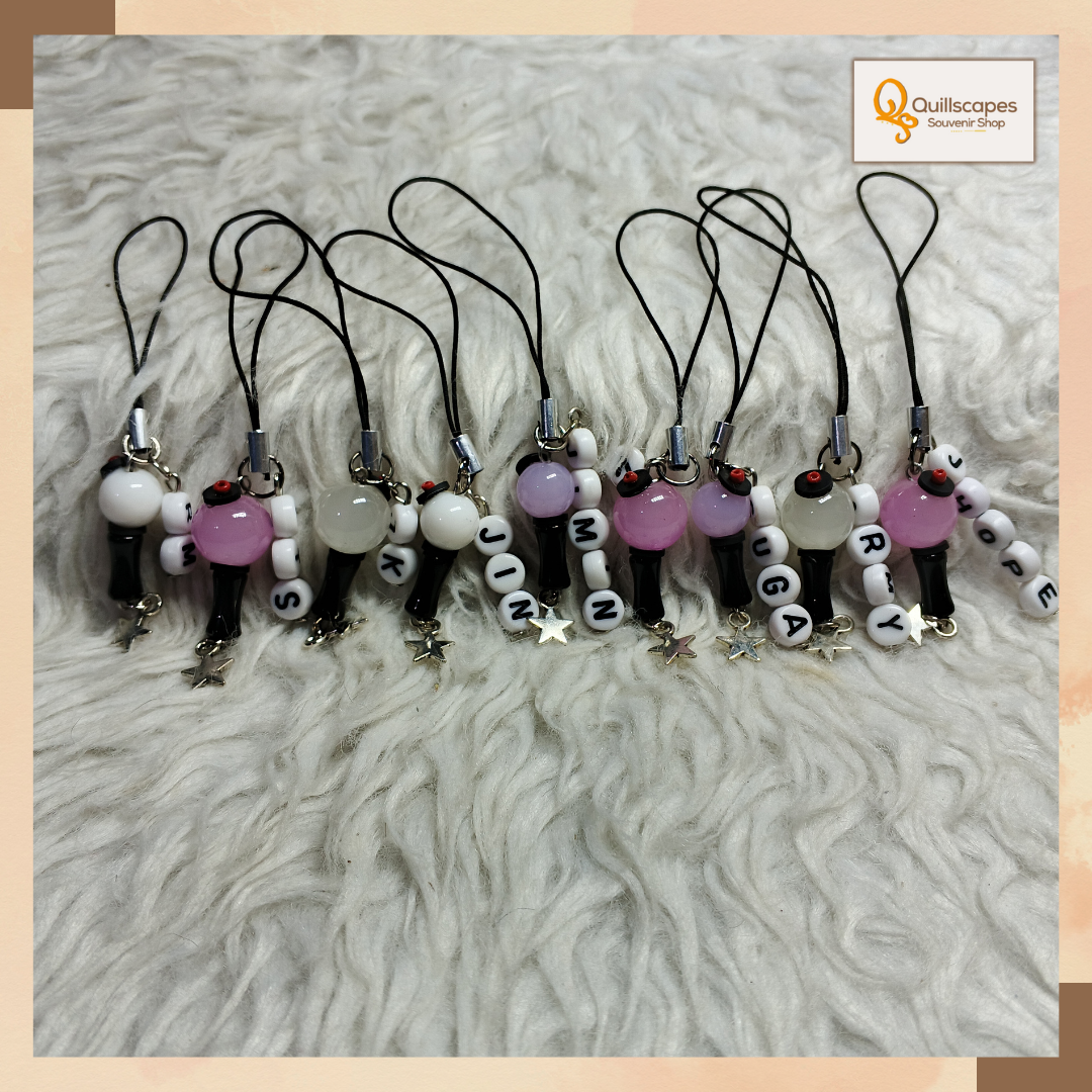 BTS Mini Army Bomb Keychain - Inspired/Glass beads | Shopee Philippines