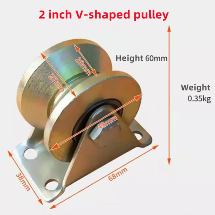 V Groove heavy duty pulley Duty Rigid Caster Track Wheel For Inverted ...