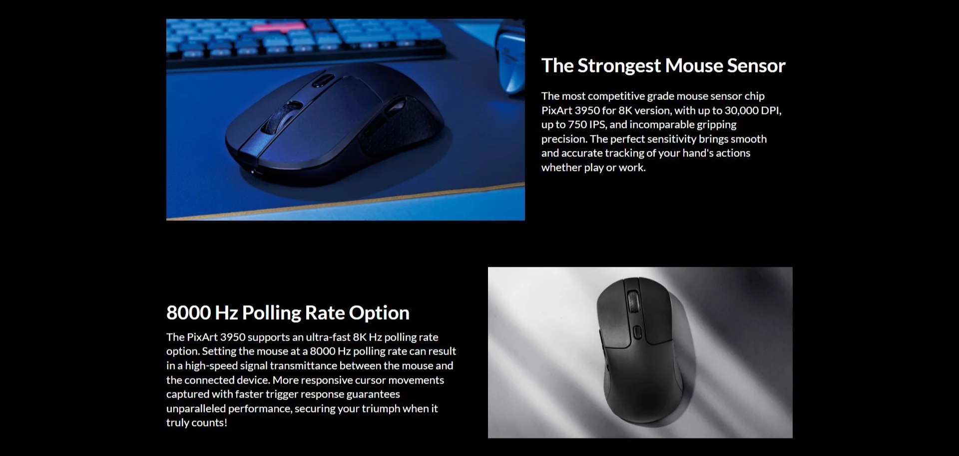Keychron M3 Lite Wireless Mouse 1K Polling Rate Black (M3-A71) itw ...