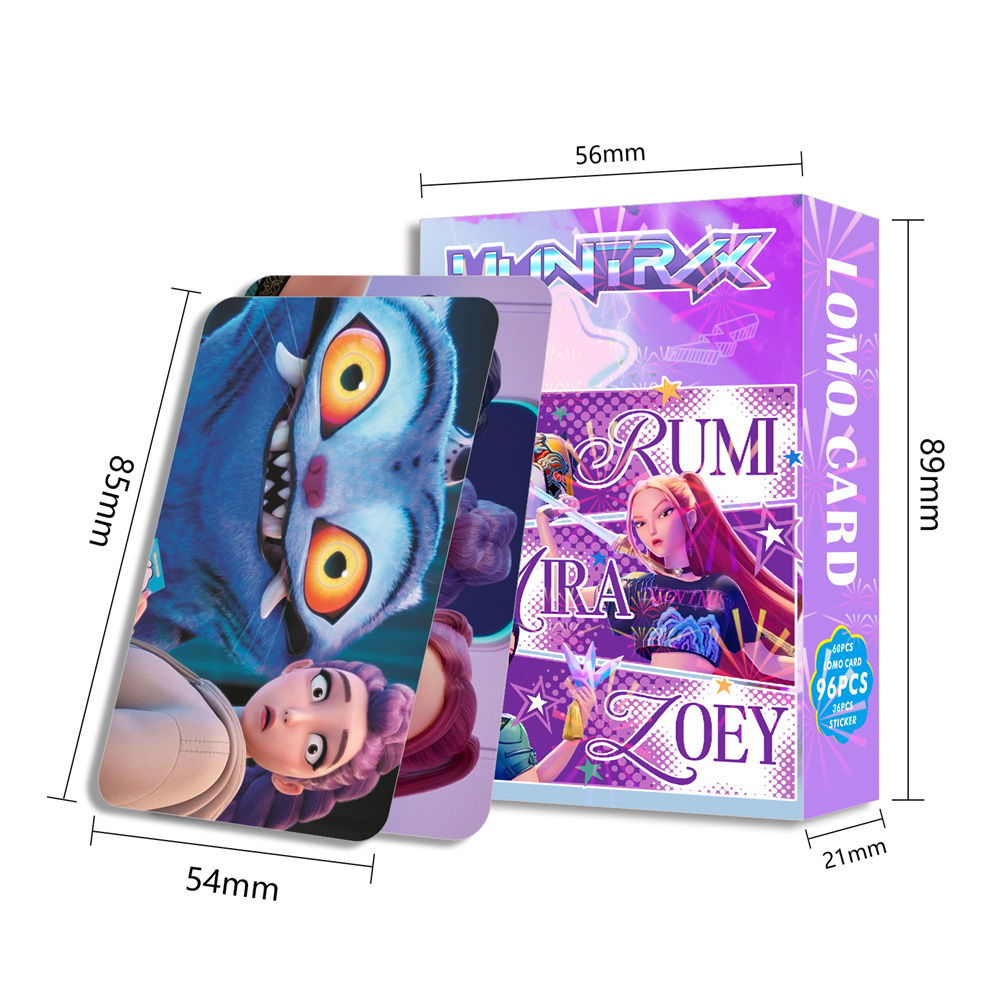 96PCS Kpop Demon Hunters Photocard Huntrix Postcard Lomo Card Commemorative Card Collection ...