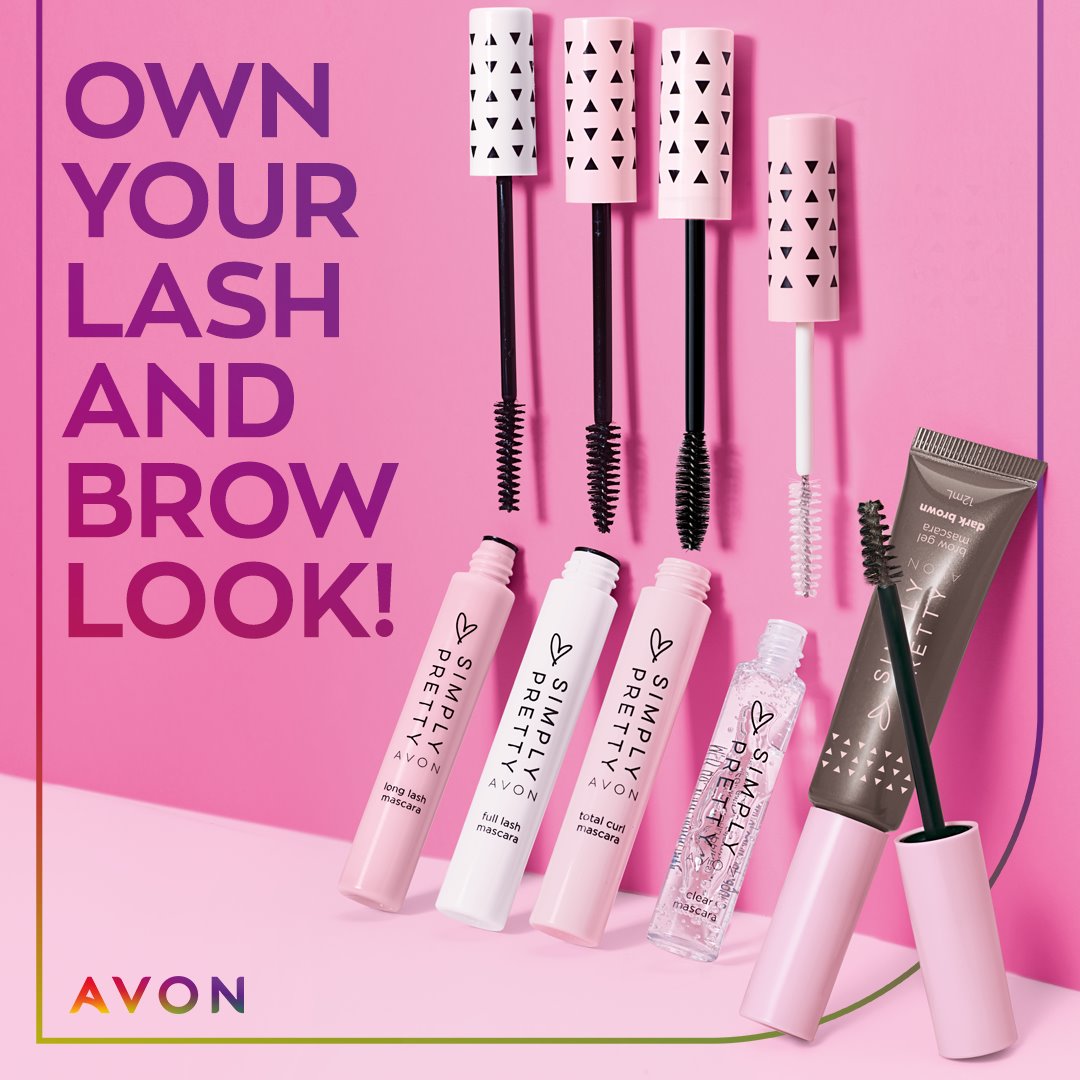 Avon Simply Pretty Mascara – Natural, Clear, Total Curl & Long Lash for ...