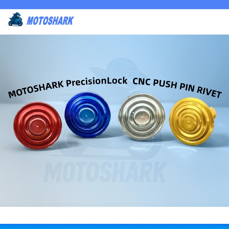 MotoShark PrecisionLock CNC Push Pin Rivet M5x15 Aluminum Quick-Release ...