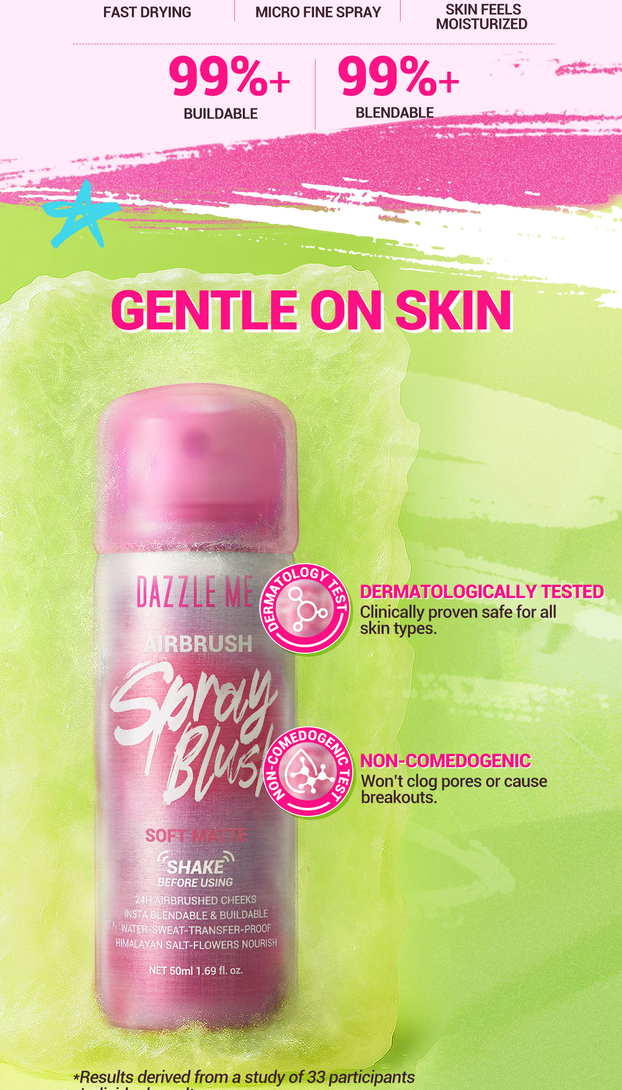 MOST LOVED! | DAZZLE ME Airbrush Spray Blush | Long Lasting Radiant ...