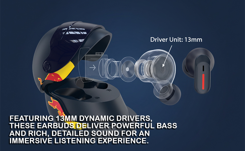 Oracle Red Bull Racing Exclusive Helmet Design Earbuds RB-EB220 ...