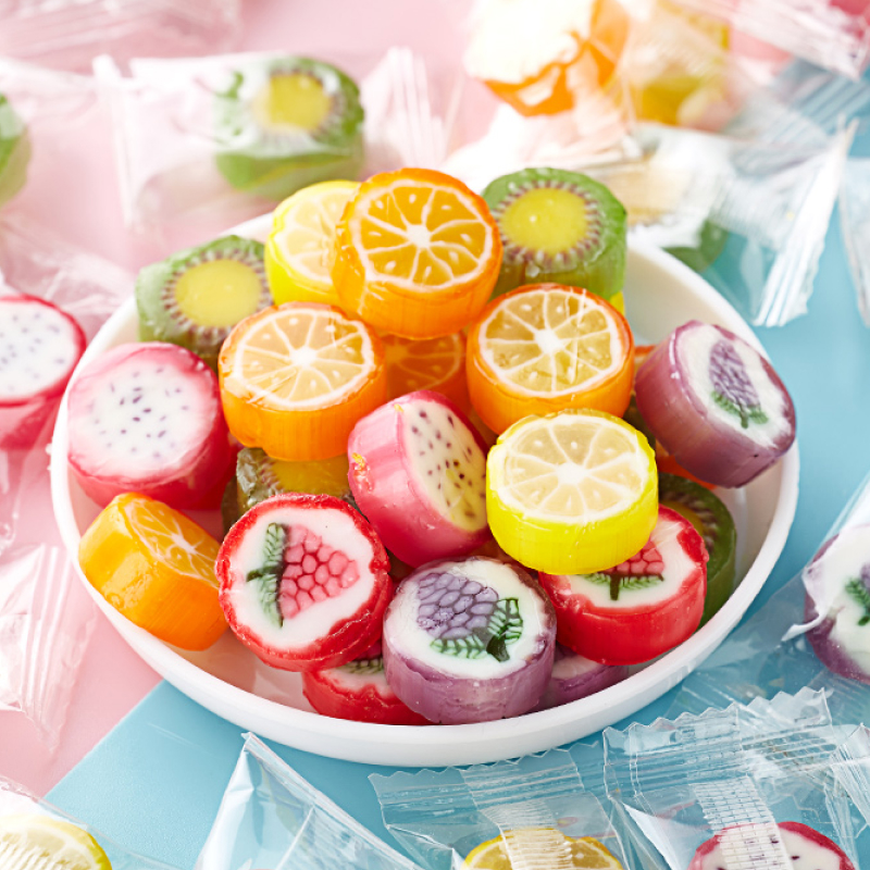 1000g VC Fruity Candy Crystal Candies Mixed Fruit Flavored Sweet Hard ...