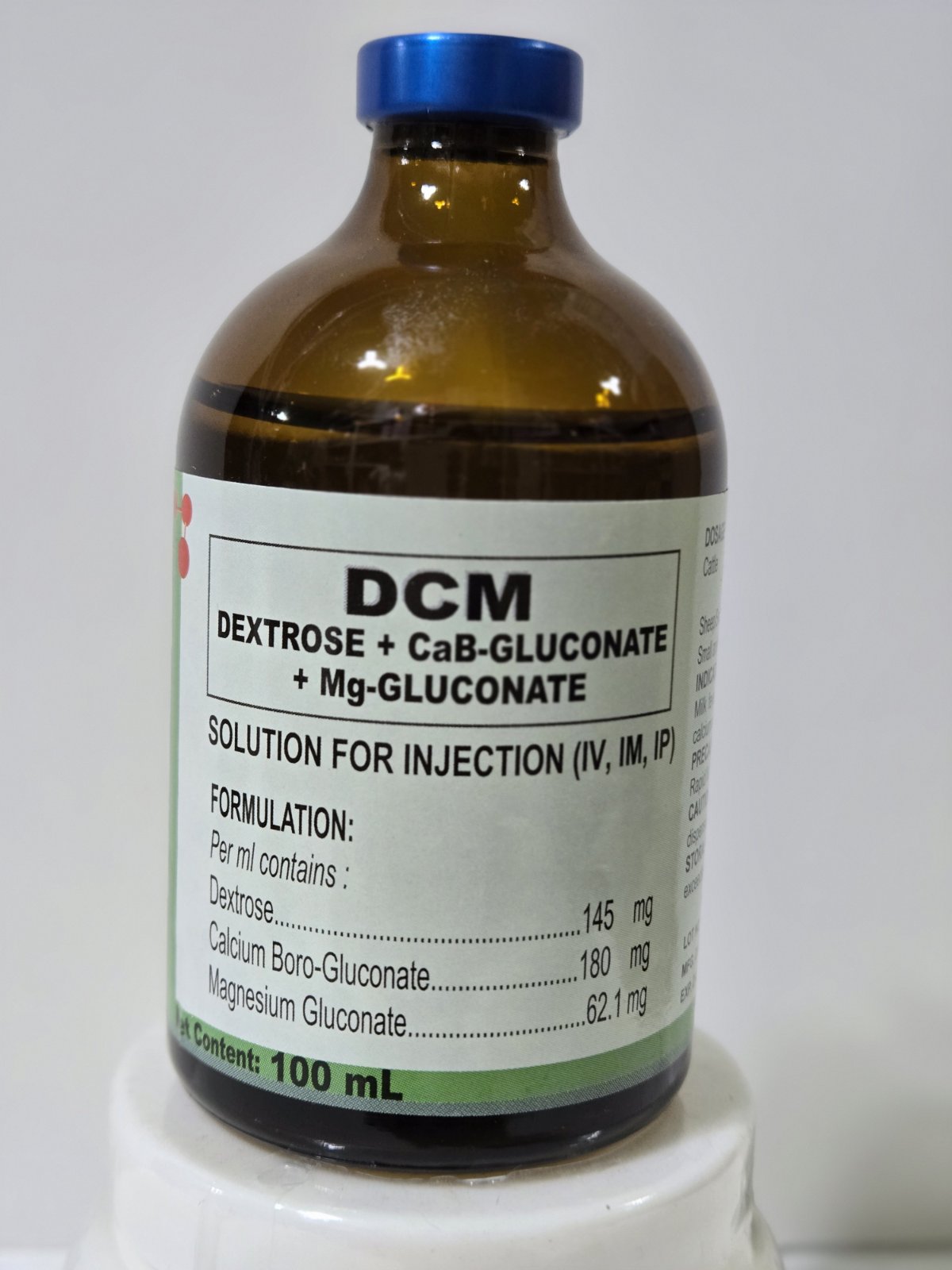 Nutrivet (DCM) Dextrose+ CaB-Gluconate+ Mg-Gluconate 100ml -Solution ...