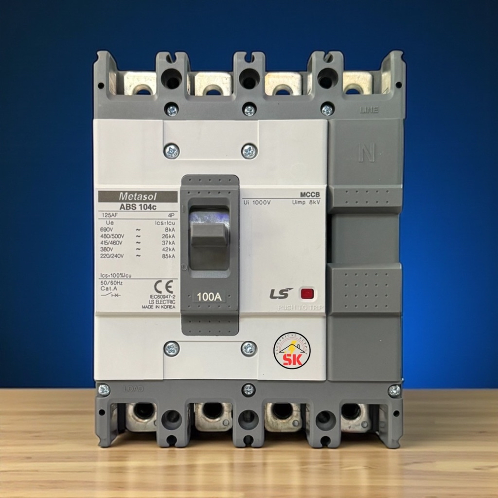LS ELECTRIC 4 Pole ABS104c 15A-125A Moulded Case Circuit Breaker | Shopee Philippines
