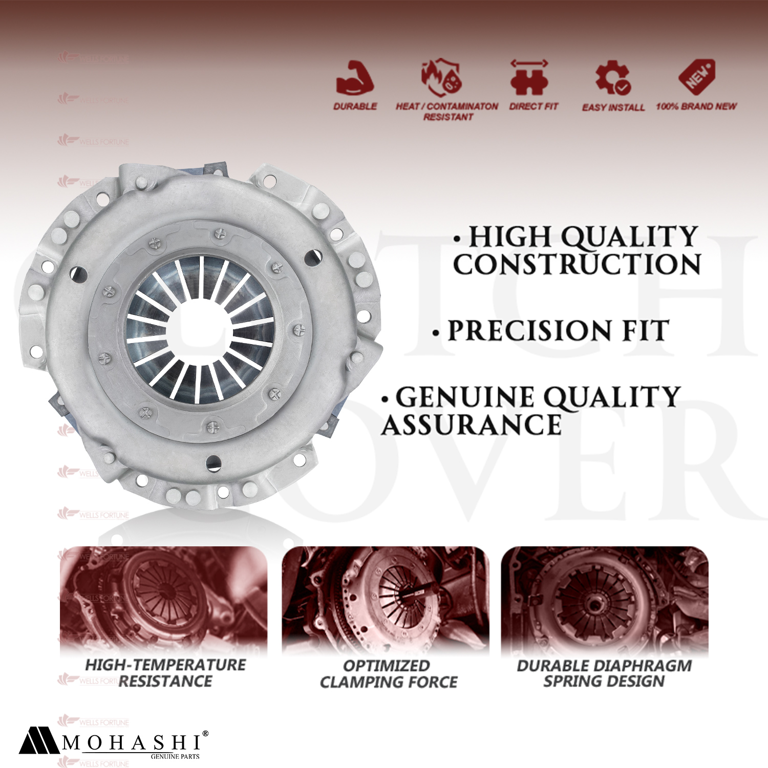 MITSUBISHI 4G32 1600CC 8" CM-008 MOHASHI CLUTCH COVER WFC MMC-502 (1PC ...