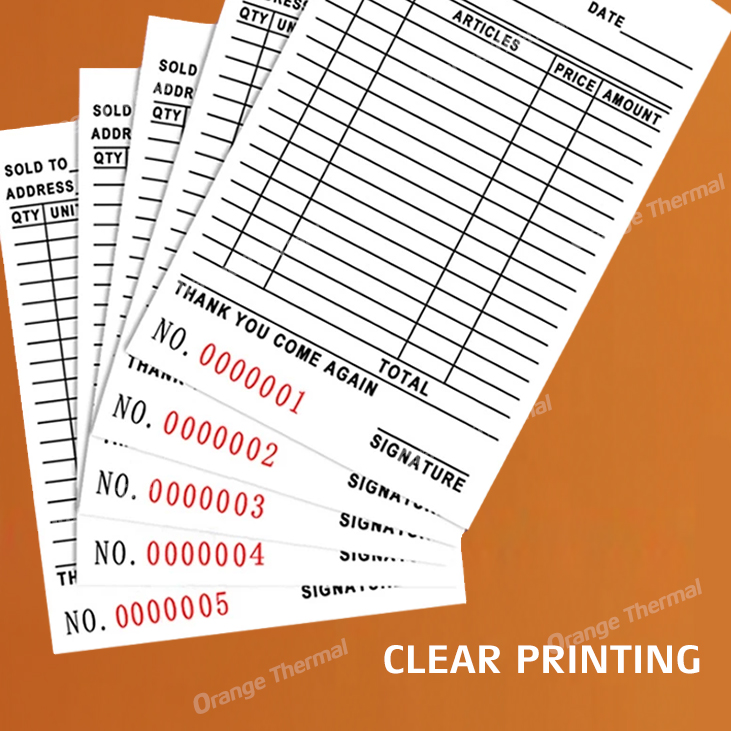 Carbonized receipt invoice commercial receipt official receipt sales ...