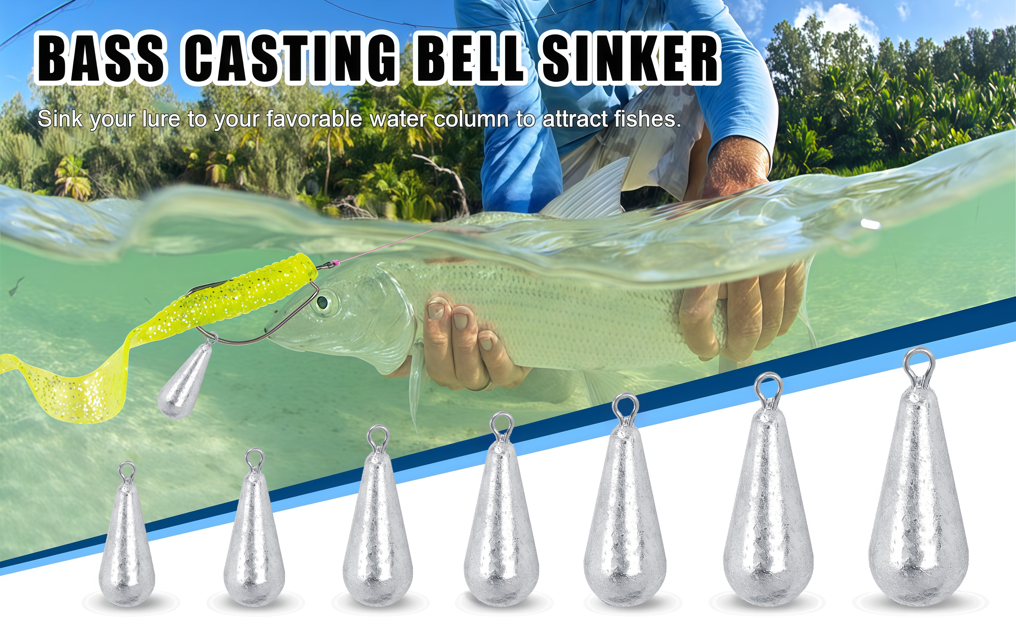 5G-80G Lead Sinker Copper Ring Sea Fishing Lead Sinker Tackle Sinker ...