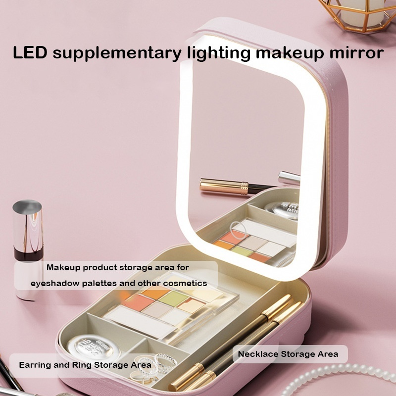 Mirror Portable Vanity Led Light Rechargeable Waterproof Storage ...