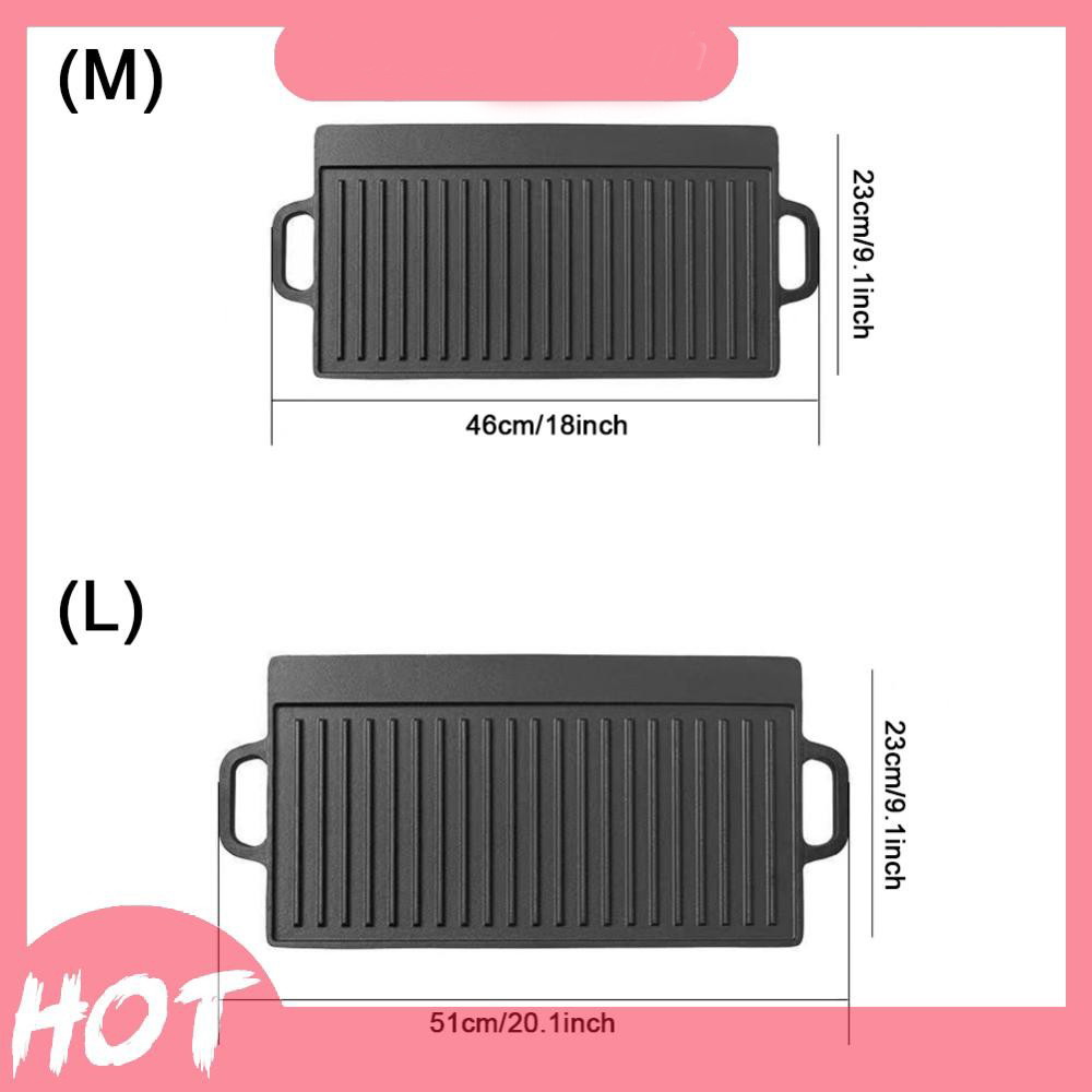 Cast Iron Reversible Grill Pan, 51x23.5cm | Shopee Philippines